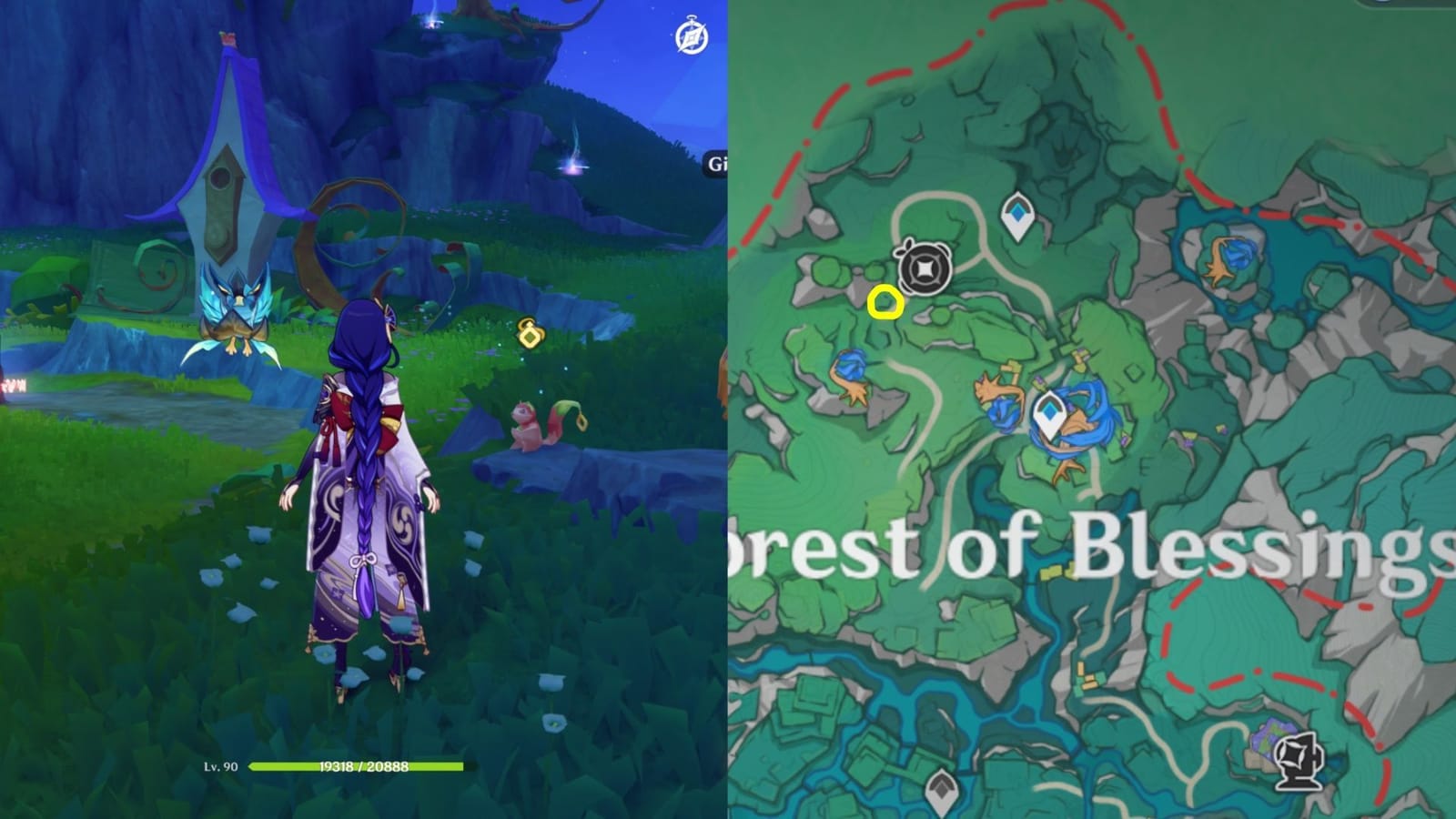 Genshin Impact Simulanka Flying Squirrel puzzle locations