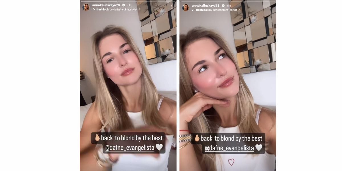 In Pictures: Anna Kalinskaya shows off her new blonde look; shares ...