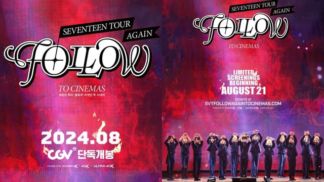 SEVENTEEN announces the release of concert film 'SVT TOUR FOLLOW AGAIN ...