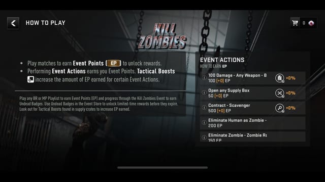 Warzone Mobile Kill Zombies event: All rewards, how to get, and more