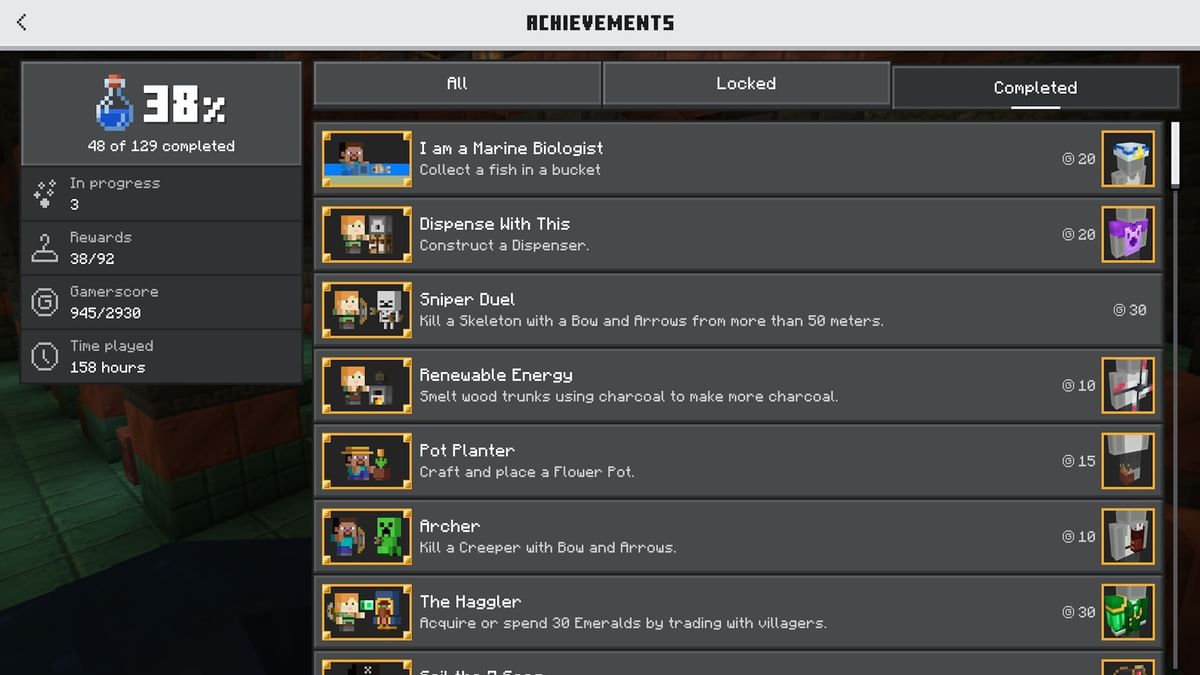 Minecraft advancement and achievement system explained