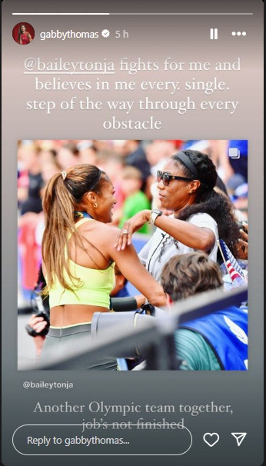 "Another Olympic team together"- Gabby Thomas expresses her gratitude ...
