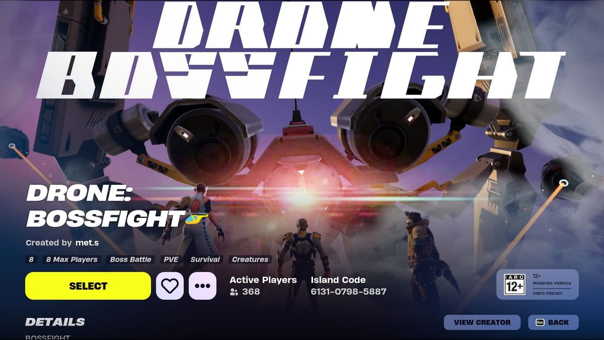 Fortnite Drone Bossfight: UEFN map code, how to play, and more