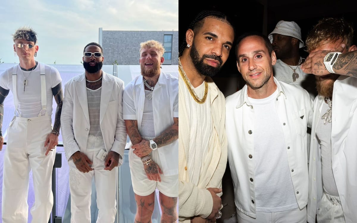 In Photos: Jake Paul celebrates with Drake, Machine Gun Kelly and ...