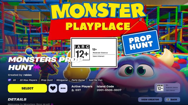 Fortnite Monsters Prop Hunt: UEFN map code, how to play, and more