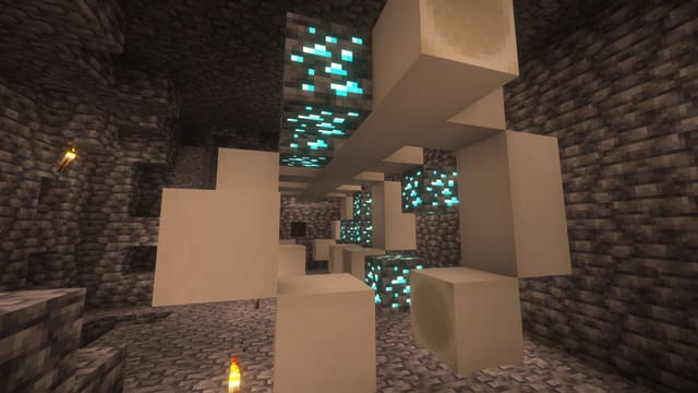 One rare Minecraft structure can come loaded with diamond ores