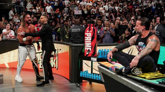 WWE shares new footage of heated CM Punk and Seth Rollins confrontation ...