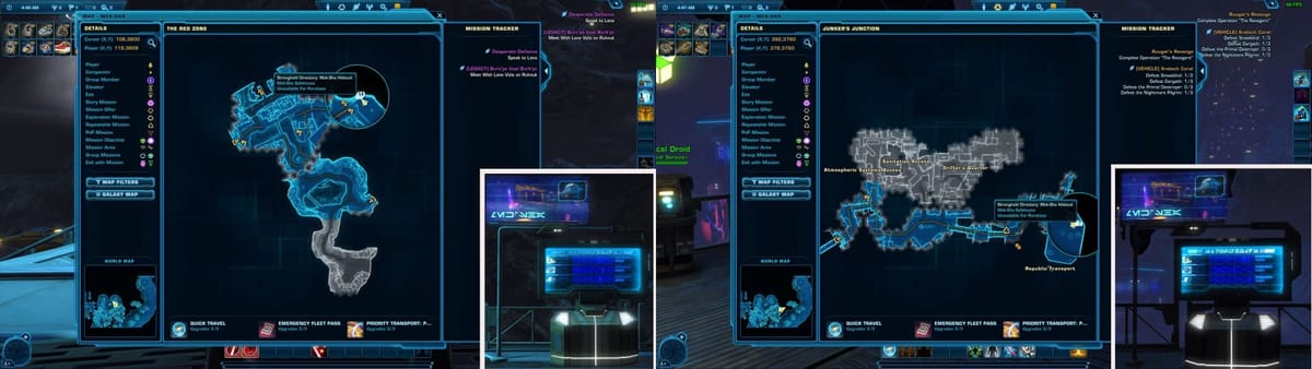 All Stronghold locations in SWTOR