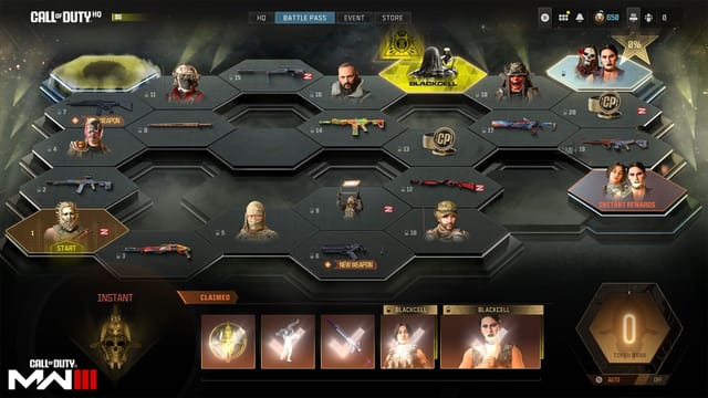 Warzone and MW3 Season 5 BlackCell Battle Pass: Price, rewards, and more