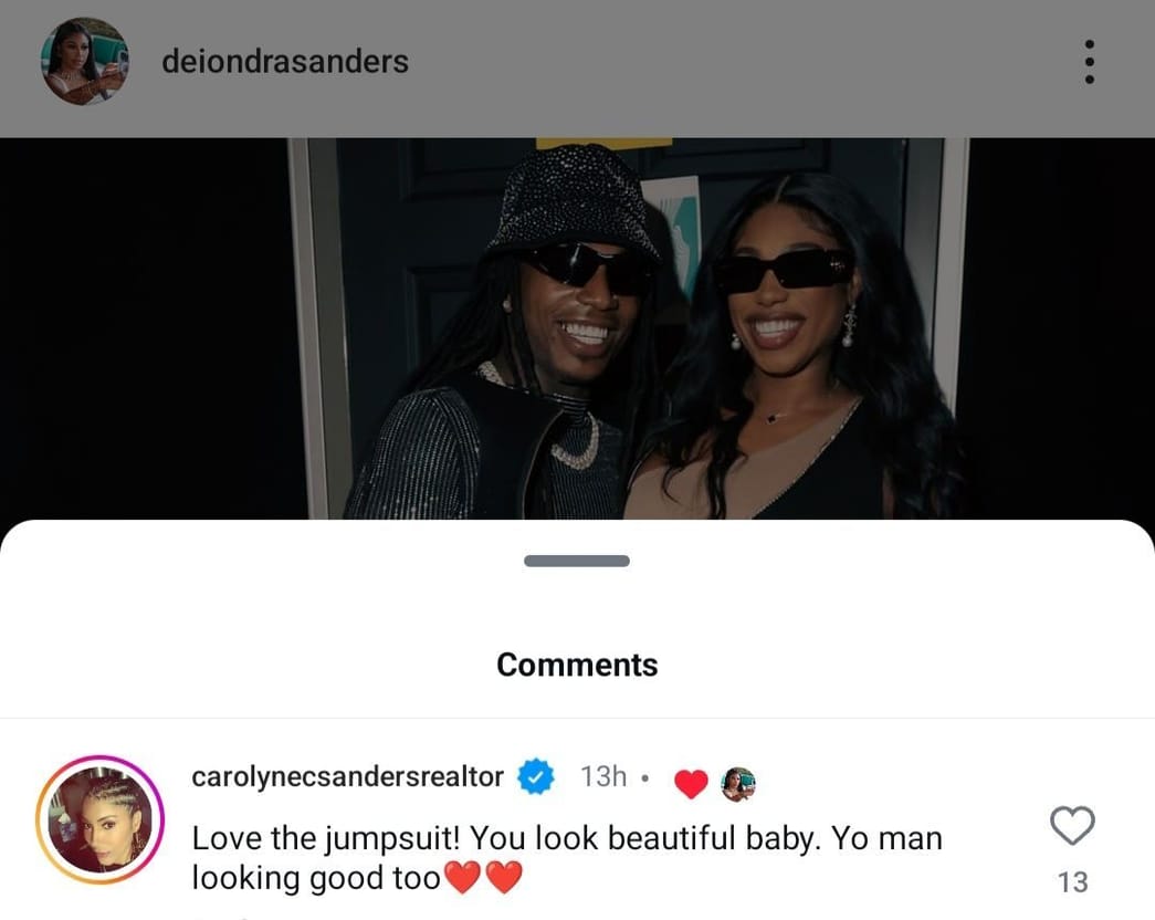 Deion Sanders' ex-wife Carolyne Chambers hypes up Deiondra Sanders BF ...
