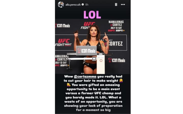 Ailin Perez slams Tracy Cortez for UFC Denver weigh-in day drama: "What ...