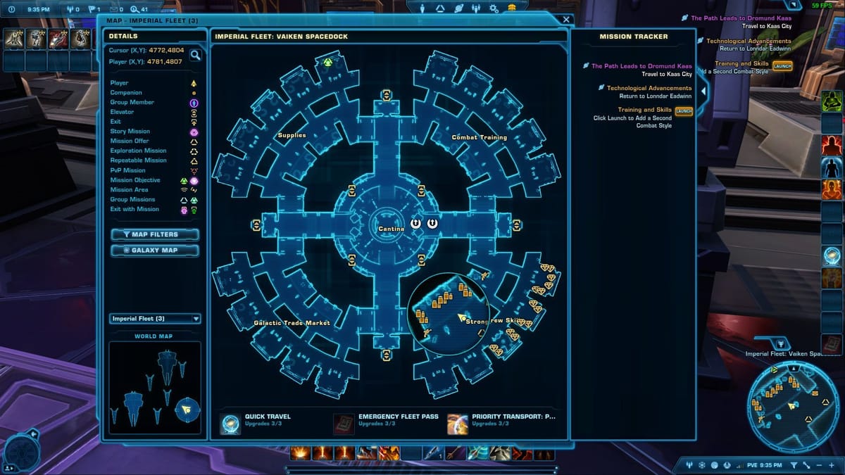 All Stronghold locations in SWTOR