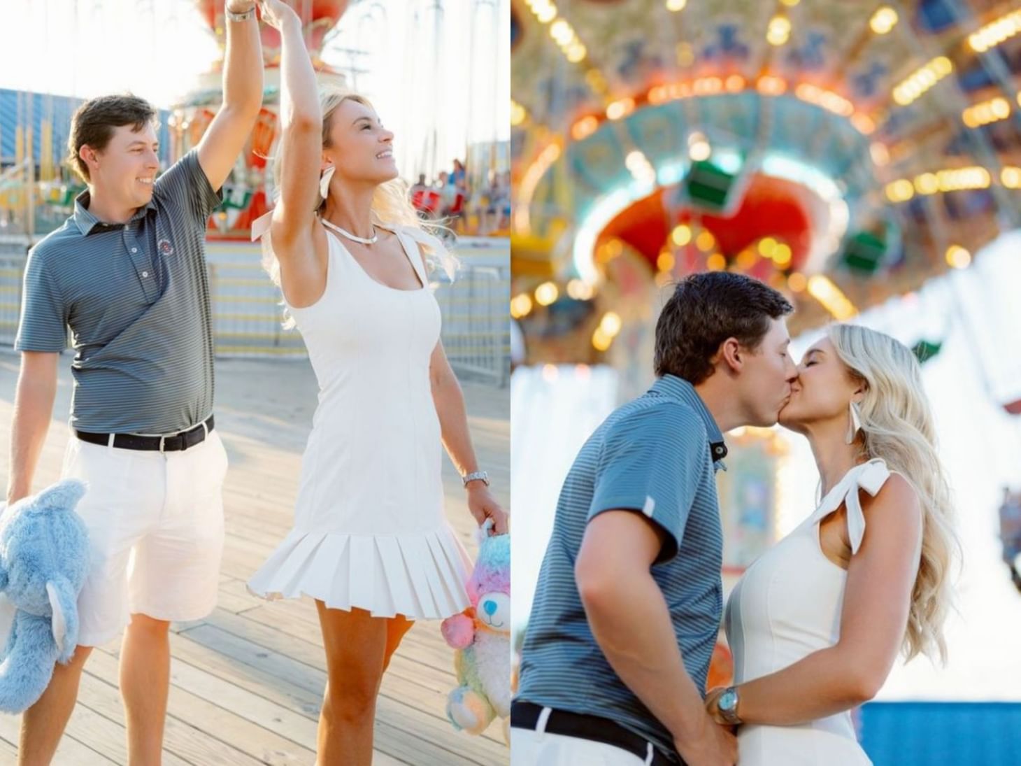 In pics: Matt Fitzpatrick’s amusement park-themed engagement photoshoot ...