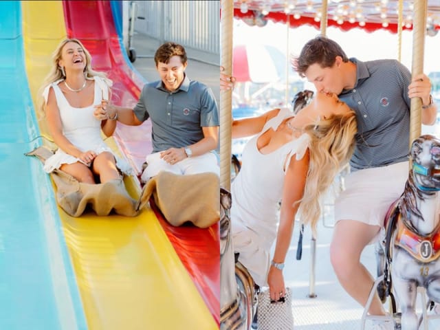 In pics: Matt Fitzpatrick’s amusement park-themed engagement photoshoot ...