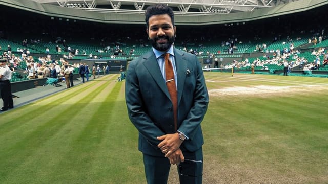 RCB use a hilarious 'garden' reference for Rohit Sharma's Wimbledon ...