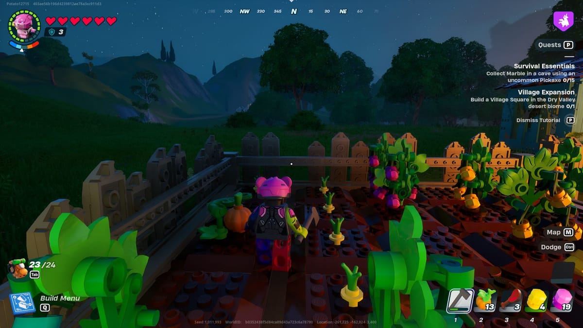 How to grow crops in LEGO Fortnite