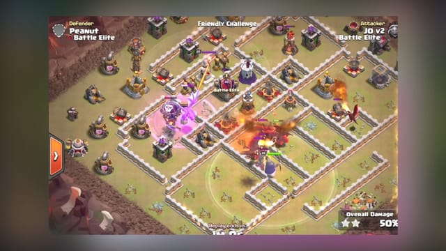 Clash of Clans Town Hall 11 Queen Charge Zap Dragon attacking strategy ...