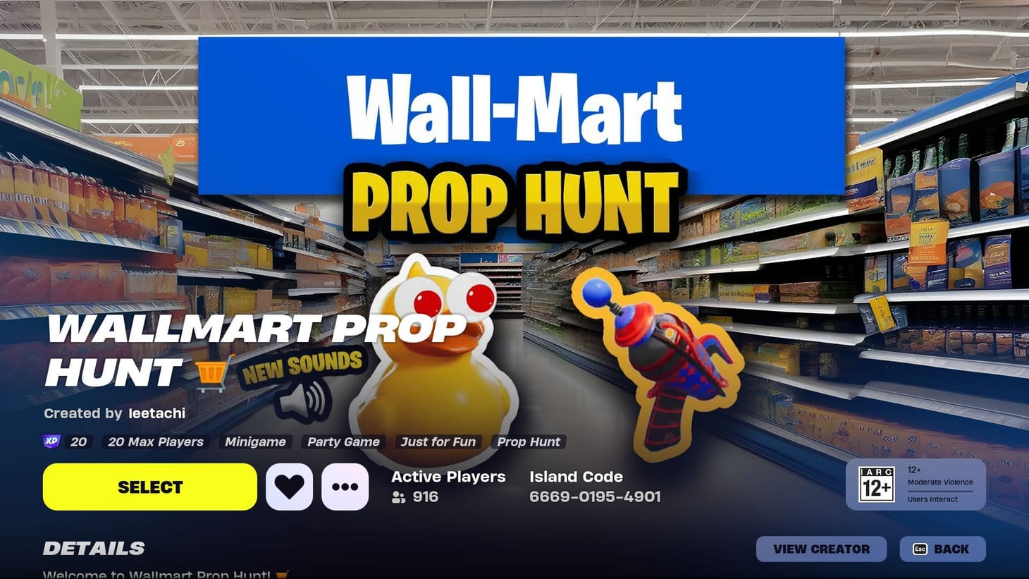 Fortnite Wallmart Prop Hunt: UEFN map code, how to play, and more