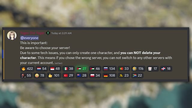 Once Human locks players into their first chosen server on release