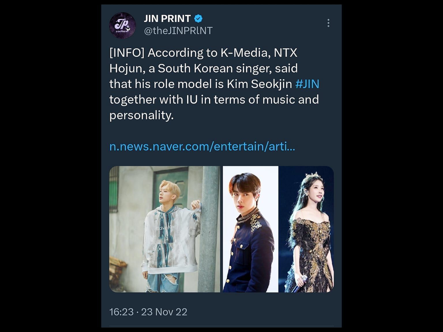 "I could understand why he is a superstar"— NTX's Hojun revealed that BTS Jin was his role model ...