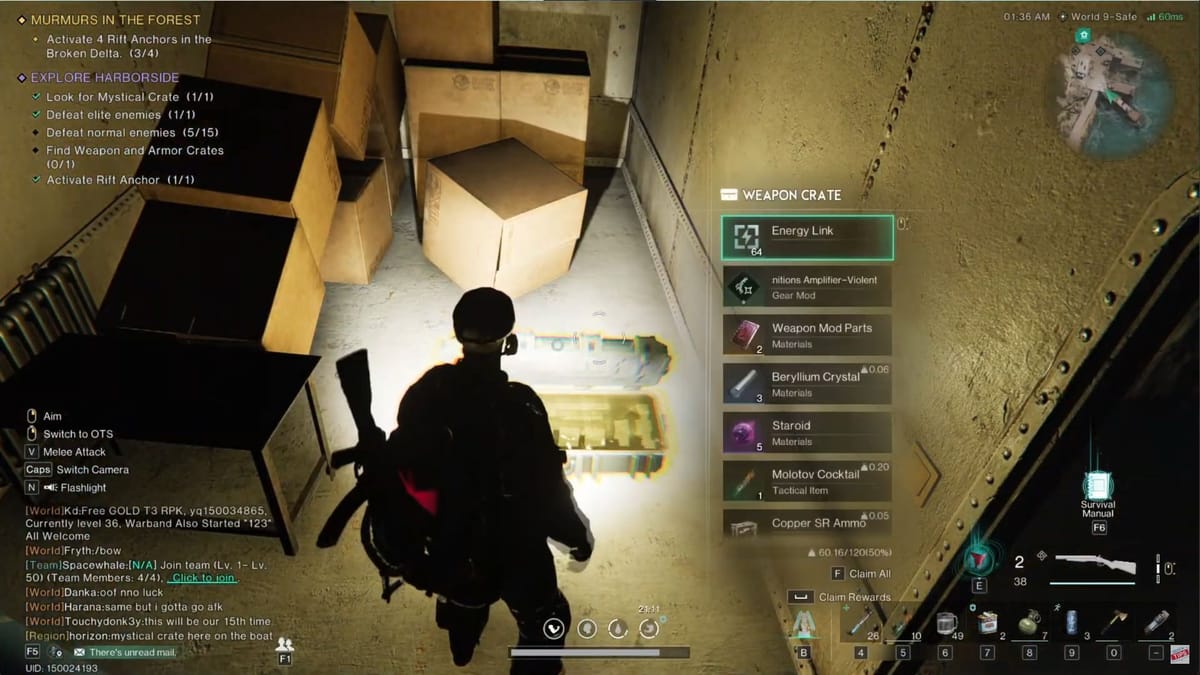 All Harborside Mystical crate locations in Once Human