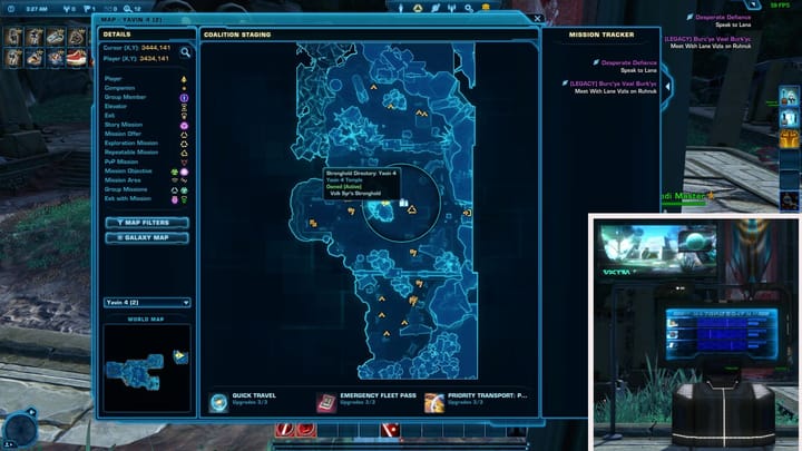 All Stronghold locations in SWTOR