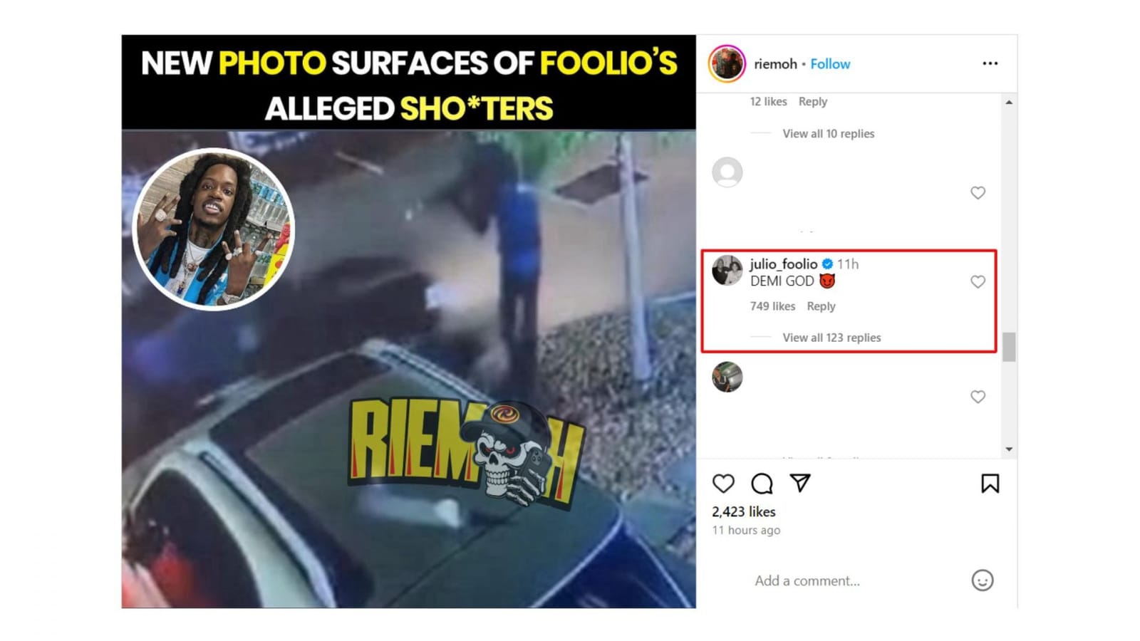 "U seen my body???" — Foolio's Instagram account responds to fan as ...