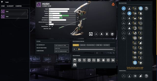 Hush god roll guide for Destiny 2 PvE and PvP