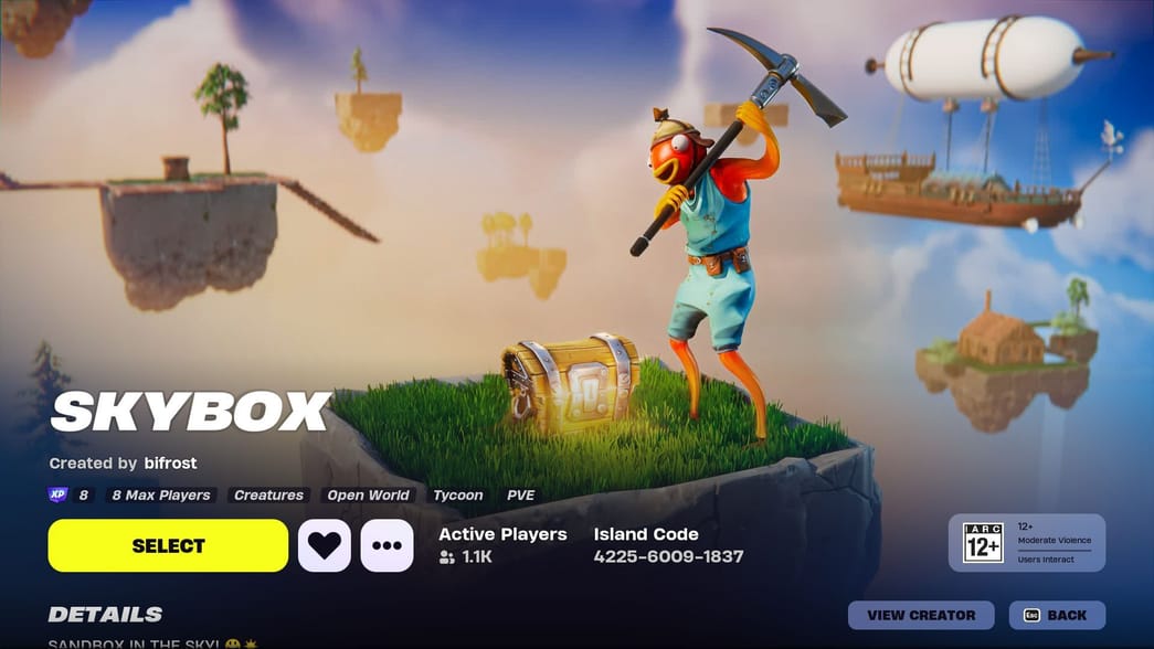 Fortnite Skybox: UEFN map code, how to play, and more