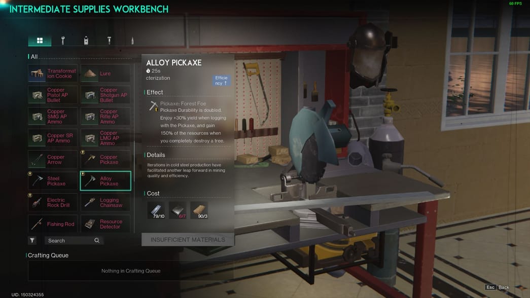 All pickaxe tiers in Once Human, and how to craft them