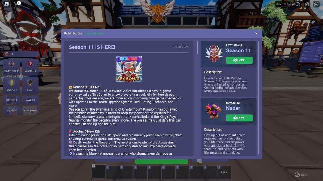 BedWars Season 11: BedCoins, new kits, and more