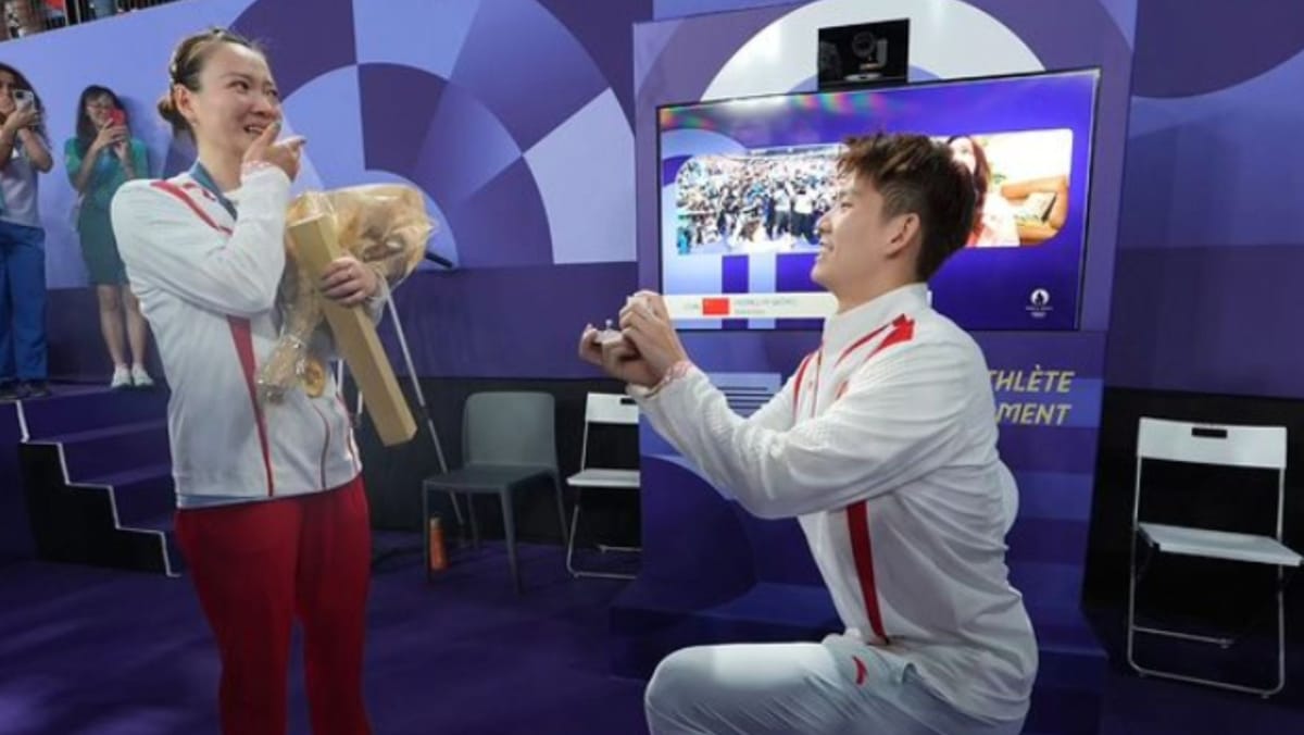 All the proposals that took place during the Paris Olympics ft. Justin ...