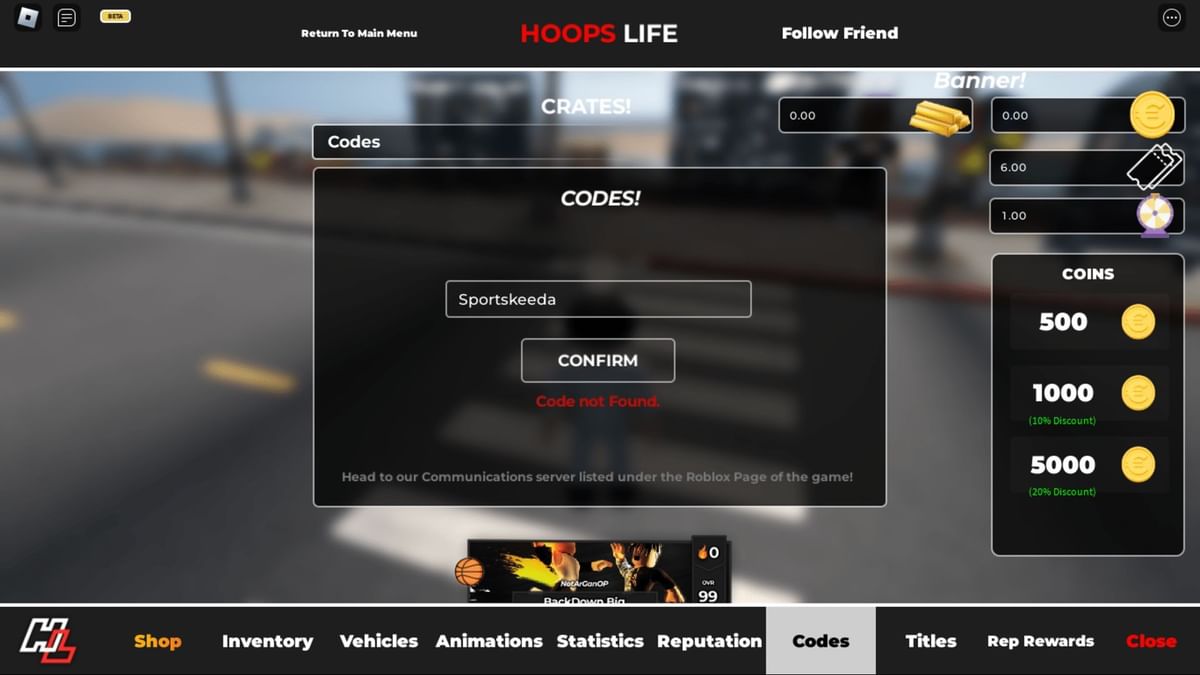 Hoops Life codes