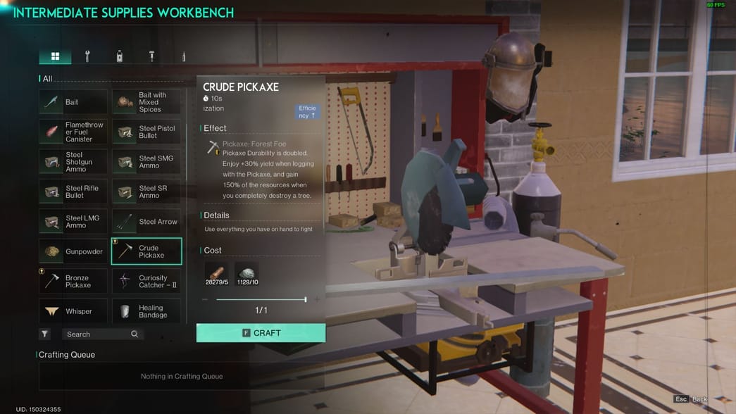 All pickaxe tiers in Once Human, and how to craft them