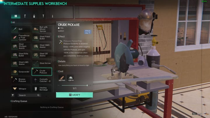 All pickaxe tiers in Once Human, and how to craft them