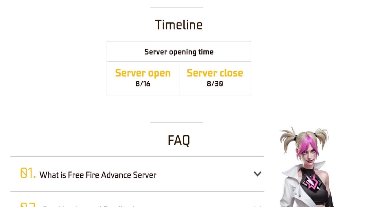 How to register for the Free Fire OB46 Advance Server
