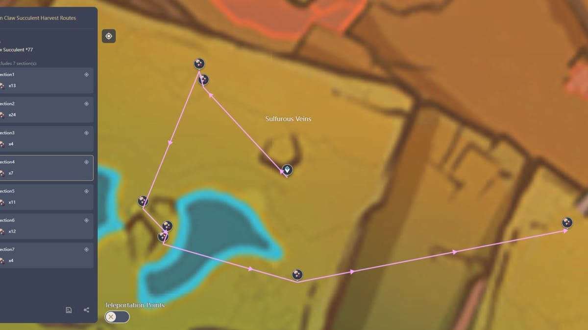 Saurian Claw Succulents locations in Genshin Impact