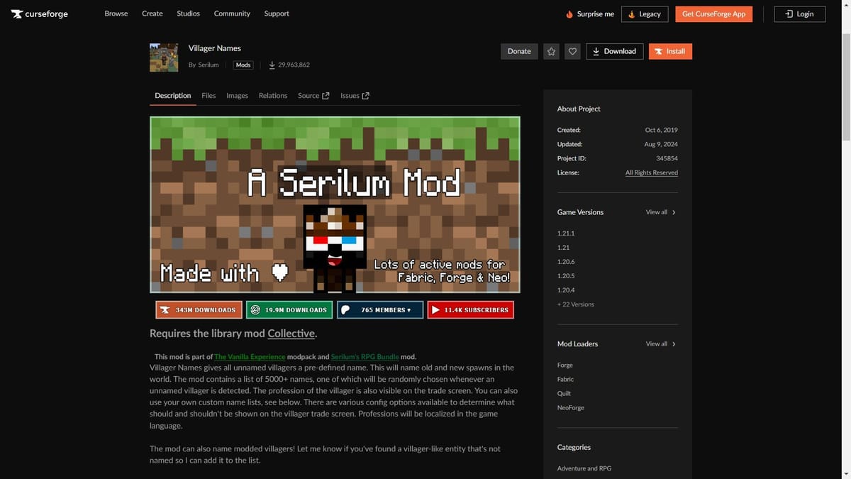 How the Villager Names mod enriches mobs' personalities in Minecraft
