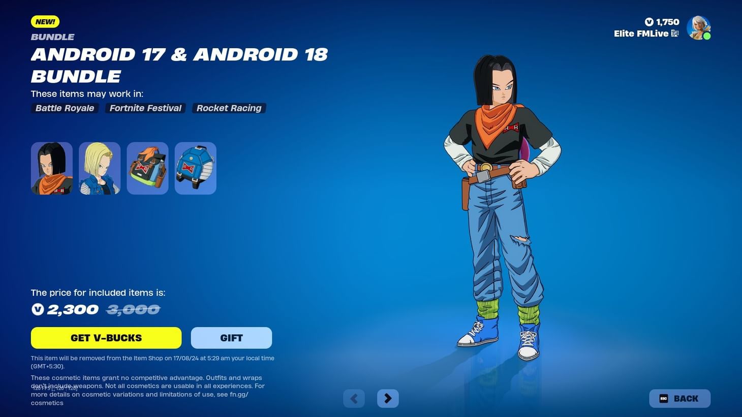 How to get Android 17 and Android 18 (Dragon Ball) skins in Fortnite
