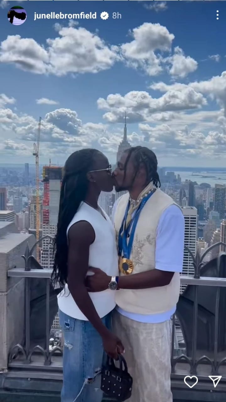 In Pictures: Noah Lyles flexes his Paris Olympics medals and poses with ...