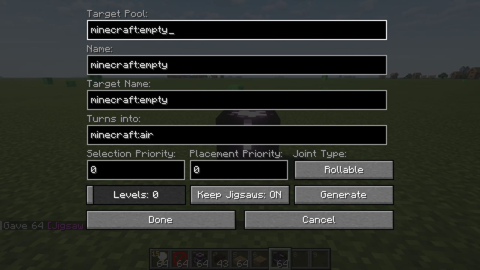 List of Minecraft blocks only available by cheating