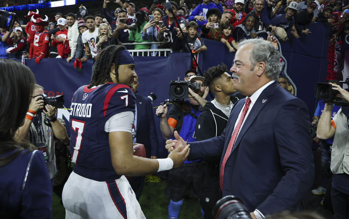 WATCH: Houston Texans owner Cal McNair joins CJ Stroud on stage at Luke ...