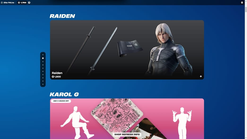 How to buy items from the Fortnite Web Shop