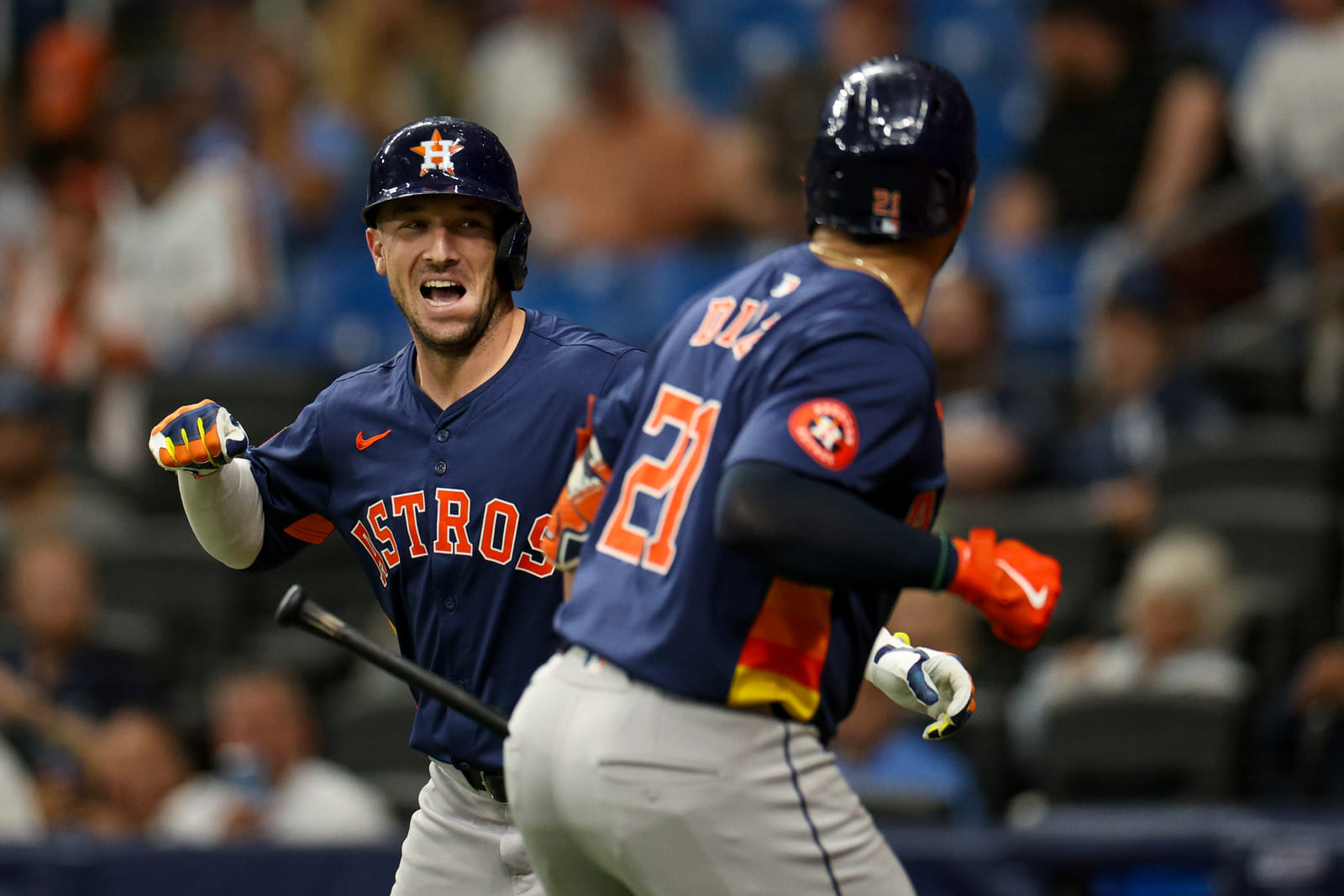 WATCH: Alex Bregman knocked down after getting hit on the head by ...