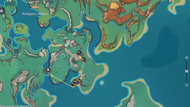 Genshin Impact Sprayfeather Gill locations and farming routes