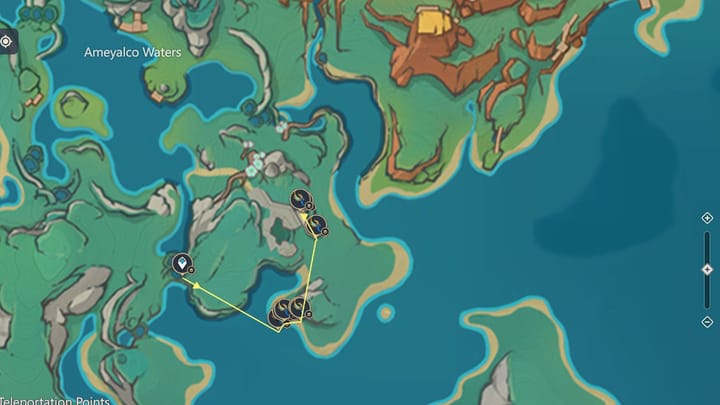 Genshin Impact Sprayfeather Gill locations and farming routes