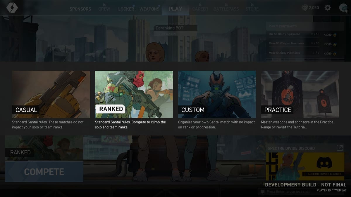 All Rank Divisions in Spectre Divide Closed Beta