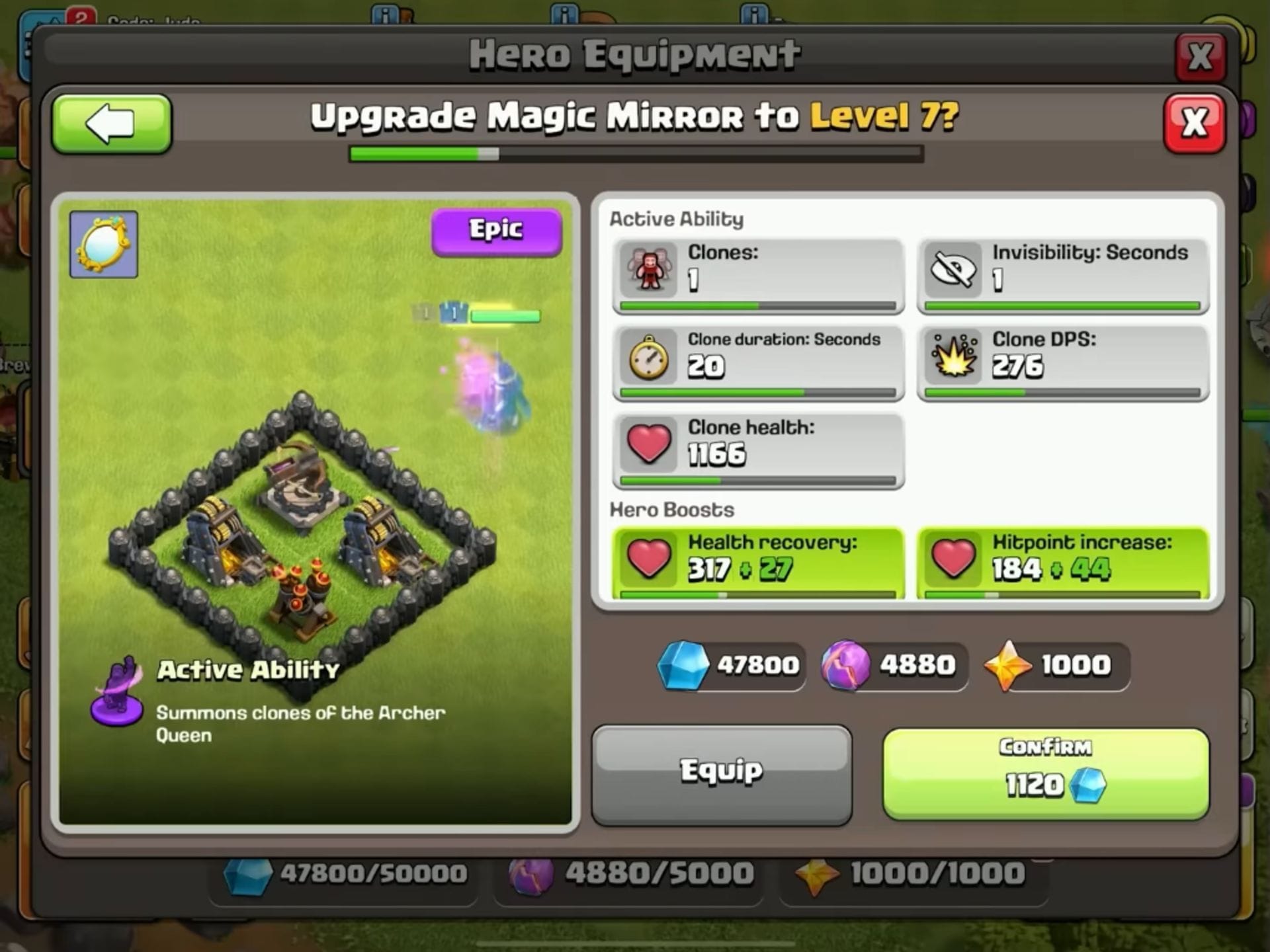 Clash of Clans Magic Mirror Hero Equipment: Ability and stats explained