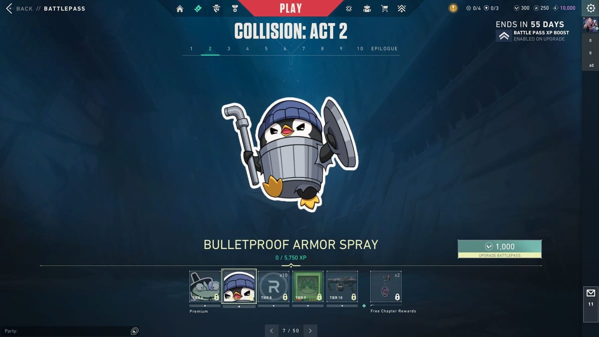 Valorant Episode 9 Act 2: All Battlepass tiers and rewards