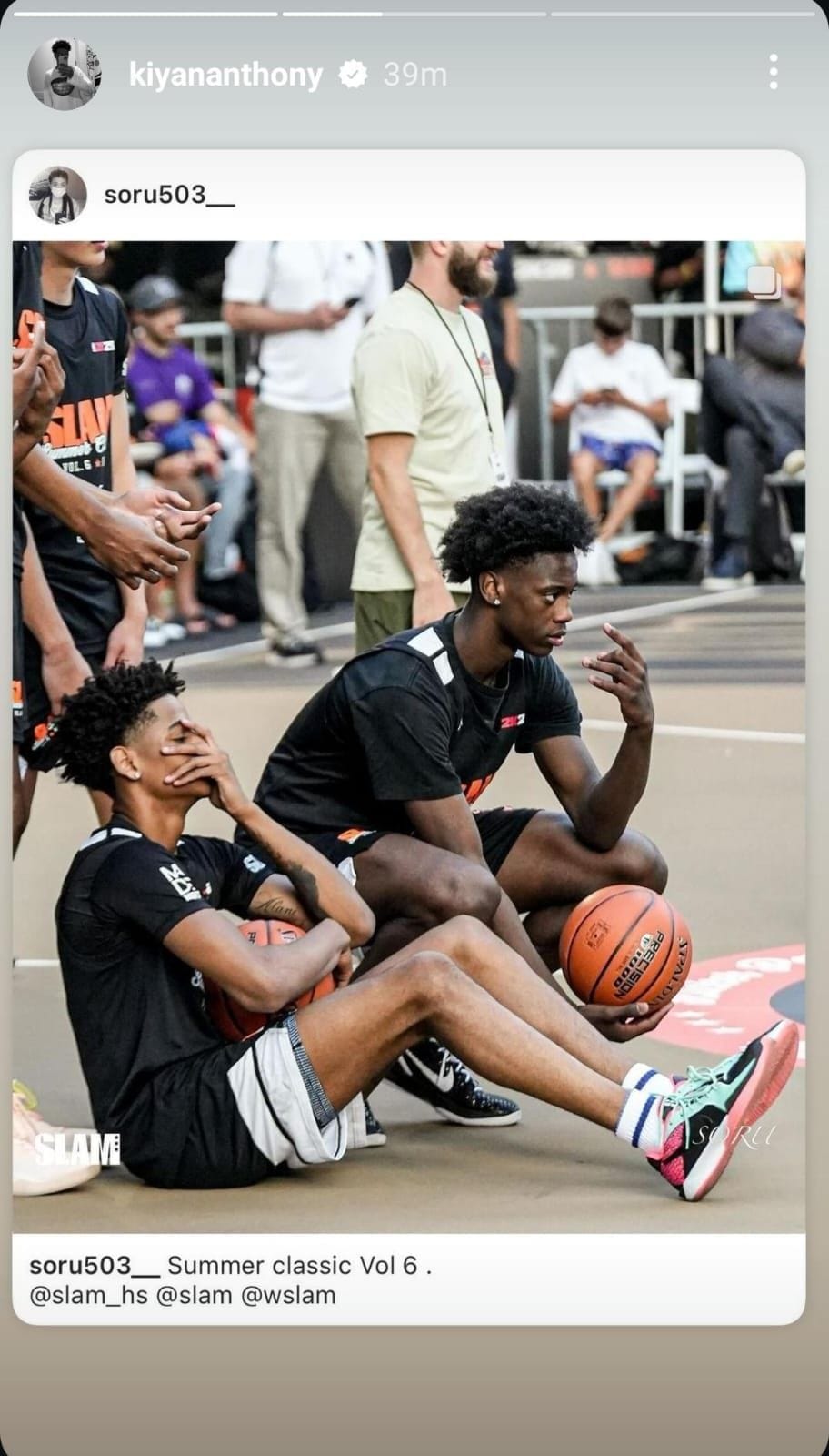 IN PHOTOS: Kiyan Anthony & AJ Dybantsa team up for dunk challenge at ...